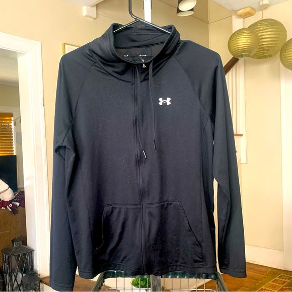 Under Armour | Jackets & Coats | Under Armour Black Full Zip Cowl Neck ...